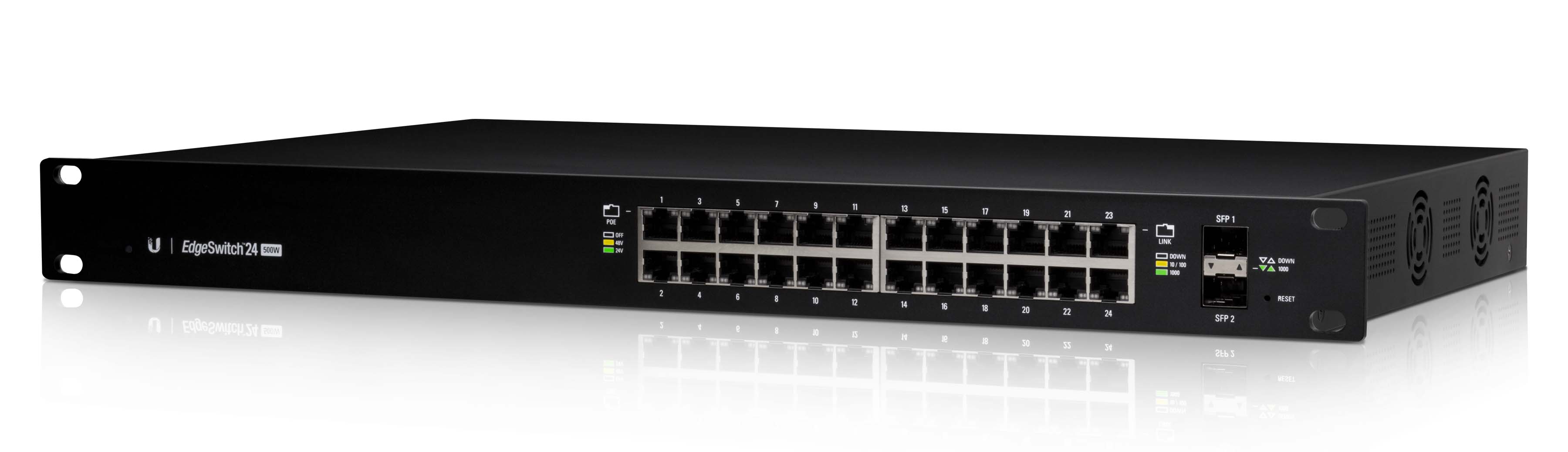 UBNT Edge Switch 24 Port 500W PoE+ Layer3 Yönetilebilir Switch ...